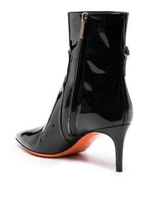 Santoni 65mm Patent Leather Ankle Boots