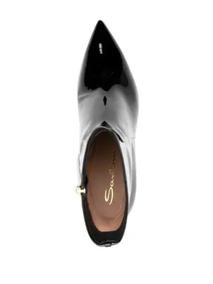 Santoni 65mm Patent Leather Ankle Boots