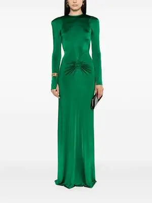 Victoria Beckham Gathered-detail Open-back Gown