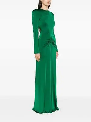 Victoria Beckham Gathered-detail Open-back Gown