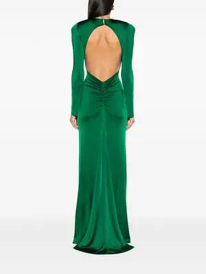 Victoria Beckham Gathered-detail Open-back Gown