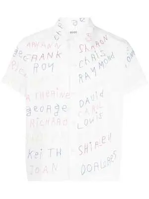 BODE Familial Hall Embroidered Cotton Shirt