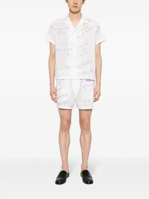 BODE Familial Hall Embroidered Cotton Shirt
