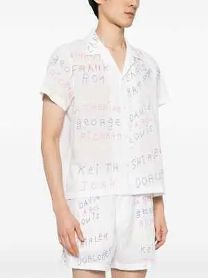 BODE Familial Hall Embroidered Cotton Shirt