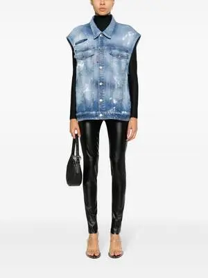 Dsquared2 Paint Splatter Denim Vest