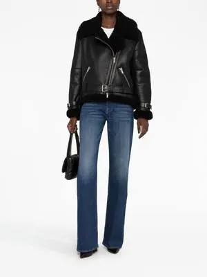 Saint Laurent Faux-fur Trim Leather Jacket