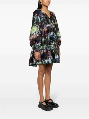 Stine Goya Jasmine Glitter Bloom-print Minidress