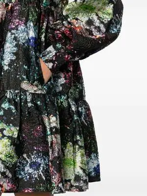 Stine Goya Jasmine Glitter Bloom-print Minidress