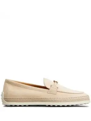 TOD'S Gomma Leather Loafers - Neutrals