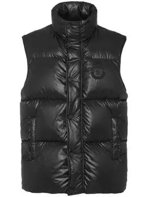 BILLIONAIRE Logo-embroidered Padded Gilet - Black