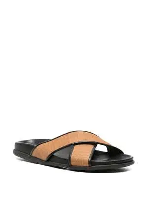 ANCIENT GREEK SANDALS Thais Flat Sandals - Black
