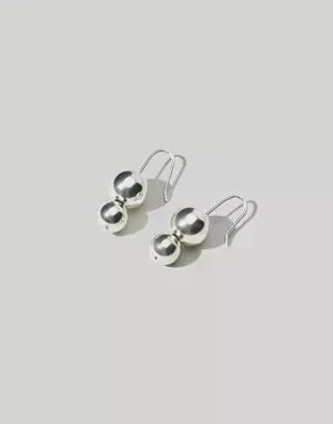 Madewell Maslo Jewelry Double Orb Earrings - Silver