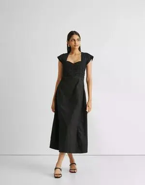 Madewell Reistor® Ruched Dress With Front Slit