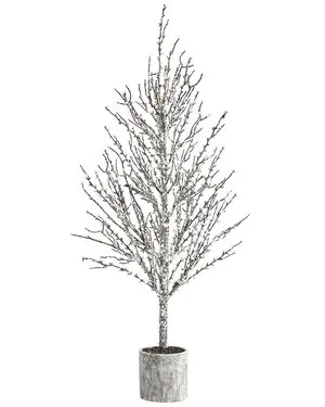 NEARLY NATURAL Nearly Natural 4Ft Snowed Twig Artificial Tree - Green