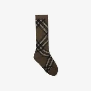 Burberry Check Cotton Blend Socks Heath