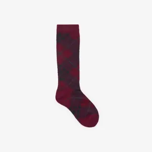 Burberry Check Blend Socks - Sash Red