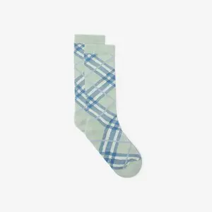 Burberry Check Blend Socks - Seafoam Green