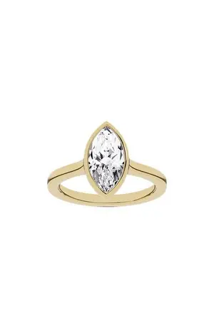 JENNIFER FISHER 18k Gold 2.0 Ctw Lab-created Diamond Marquise Solitaire Ring - 18k Yellow Gold