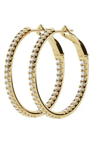 JENNIFER FISHER 18k Gold 1.3ctw Lab-created Diamond Hoop Earrings - 18k Yellow Gold
