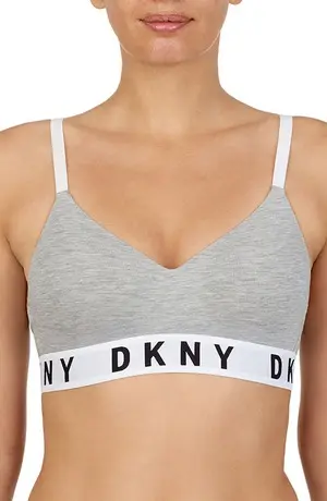 Dkny Cozy Boyfriend Wire-free Push-up Bra St1/heather Gray