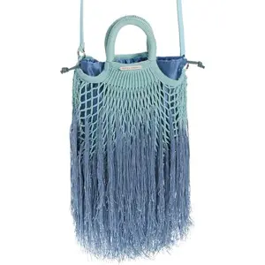 PETIT KOURAJ Mini Fringe Top Handle Bag