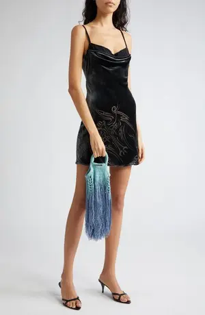 PETIT KOURAJ Mini Fringe Top Handle Bag