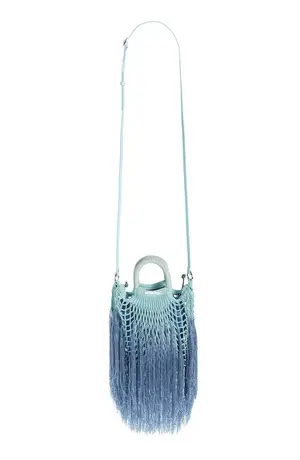 PETIT KOURAJ Mini Fringe Top Handle Bag