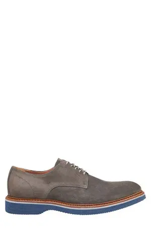 Johnston & Murphy Collection Jenson Plain Toe Derby - Gray Italian Suede