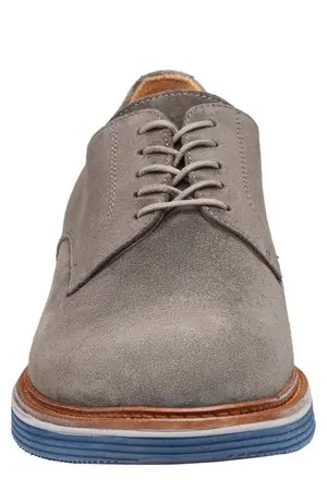Johnston & Murphy Collection Jenson Plain Toe Derby - Gray Italian Suede