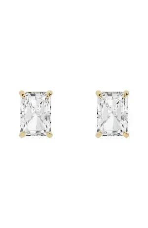 JENNIFER FISHER 18k Gold Radiant Lab-created Diamond Stud Earrings - 18k Yellow Gold
