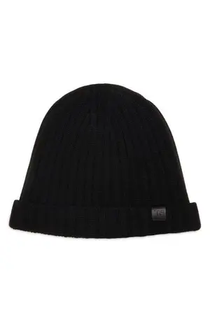 TOM FORD Ribbed Cashmere Beanie - Black