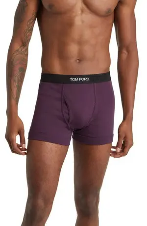 TOM FORD Cotton Stretch Jersey Boxer Briefs Plum