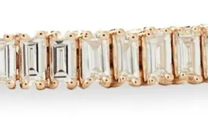 Ef Collection Diamond Baguette Eternity Bracelet
