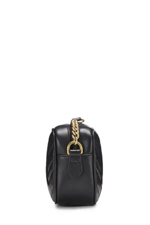 Gucci Leather Gg Marmont Shoulder Bag - Black