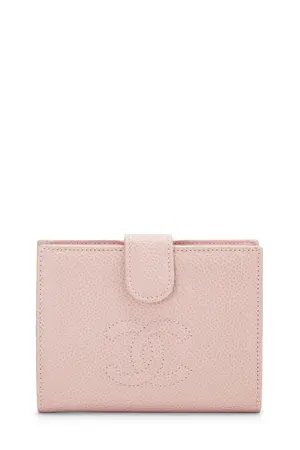 Chanel Caviar Timeless 'cc' Compact Wallet - Pink