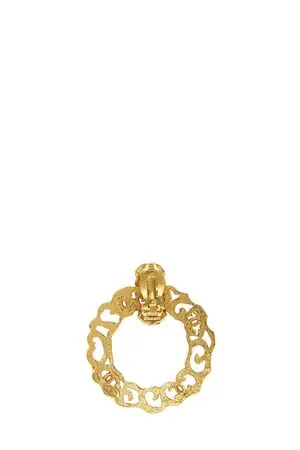 Chanel Cc' Cutout Hoop Earrings