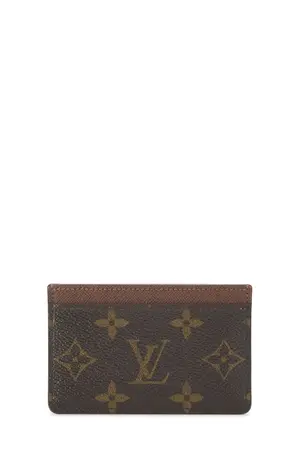 LOUIS VUITTON Monogram Canvas Porte Cartes Simple - Brown