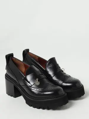 See By Chloé Gaucho Leather Moccasins With Brogue Detailing