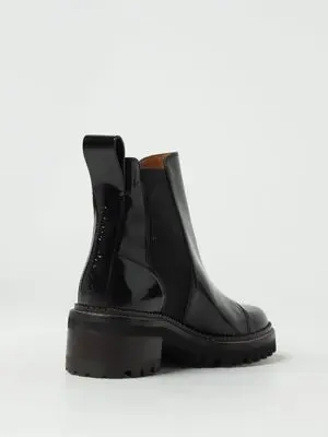 See By Chloé Mallory Brushed Leather Ankle Boots