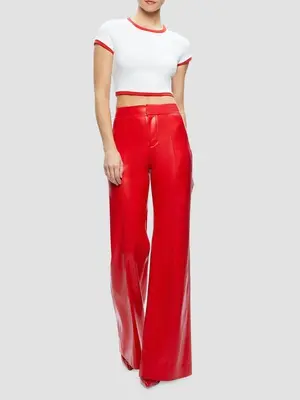 Alice + Olivia Dylan Faux Leather High-rise Pants
