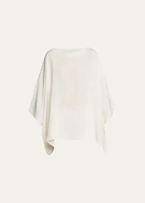 Eskandar Three-quarter Sleeve Tunic Top - Black