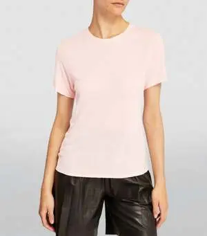 Rag & Bone Michal Linen Tee In Pink Pink