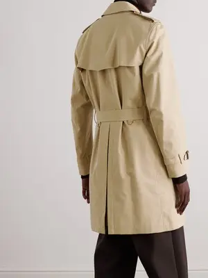 Burberry Kensington Belted Cotton-gabardine Trench Coat - Neutrals