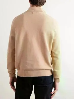 Ralph Lauren Polo Logo-embroidered Honeycomb-knit Cotton Half-zip Sweater