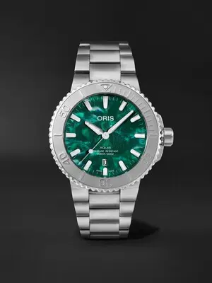 ORIS Bracenet Aquis Automatic 43.5mm Stainless Steel Watch - Green