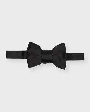 Charvet Charvet Satin Bow Tie Black