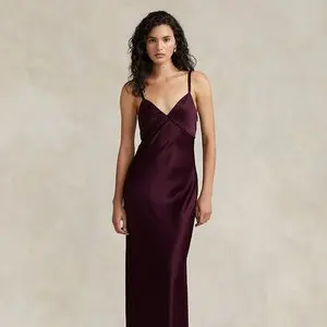 Ralph Lauren Double-faced Satin Sleeveless Gown