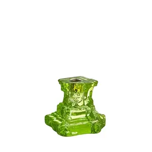 KOSTA BODA Rocky Baroque Candlestick, Small - Green