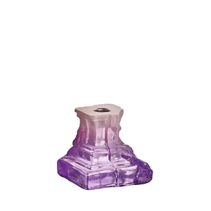 KOSTA BODA Rocky Baroque Candlestick, Small - Lilac Haze