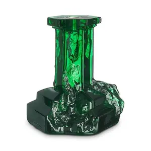KOSTA BODA Rocky Baroque Candlestick, Large - Emerald Green